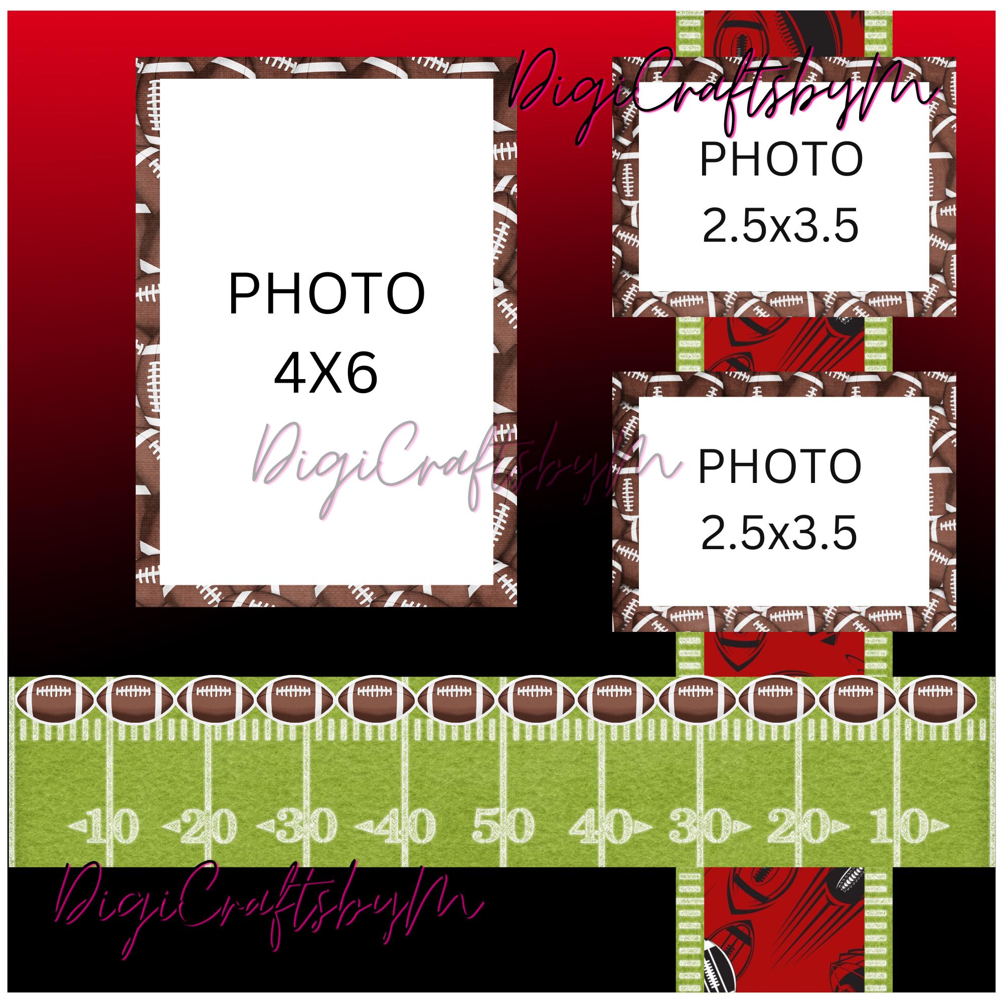 Black&red Football Digital Download Scrapbook Pages **DIGITAL ITEM** - Etsy