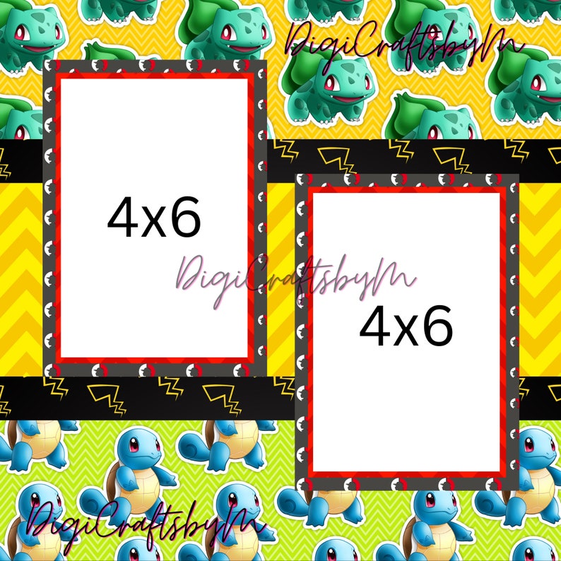 Poke Mon Digital Download Scrapbook Paper - Etsy