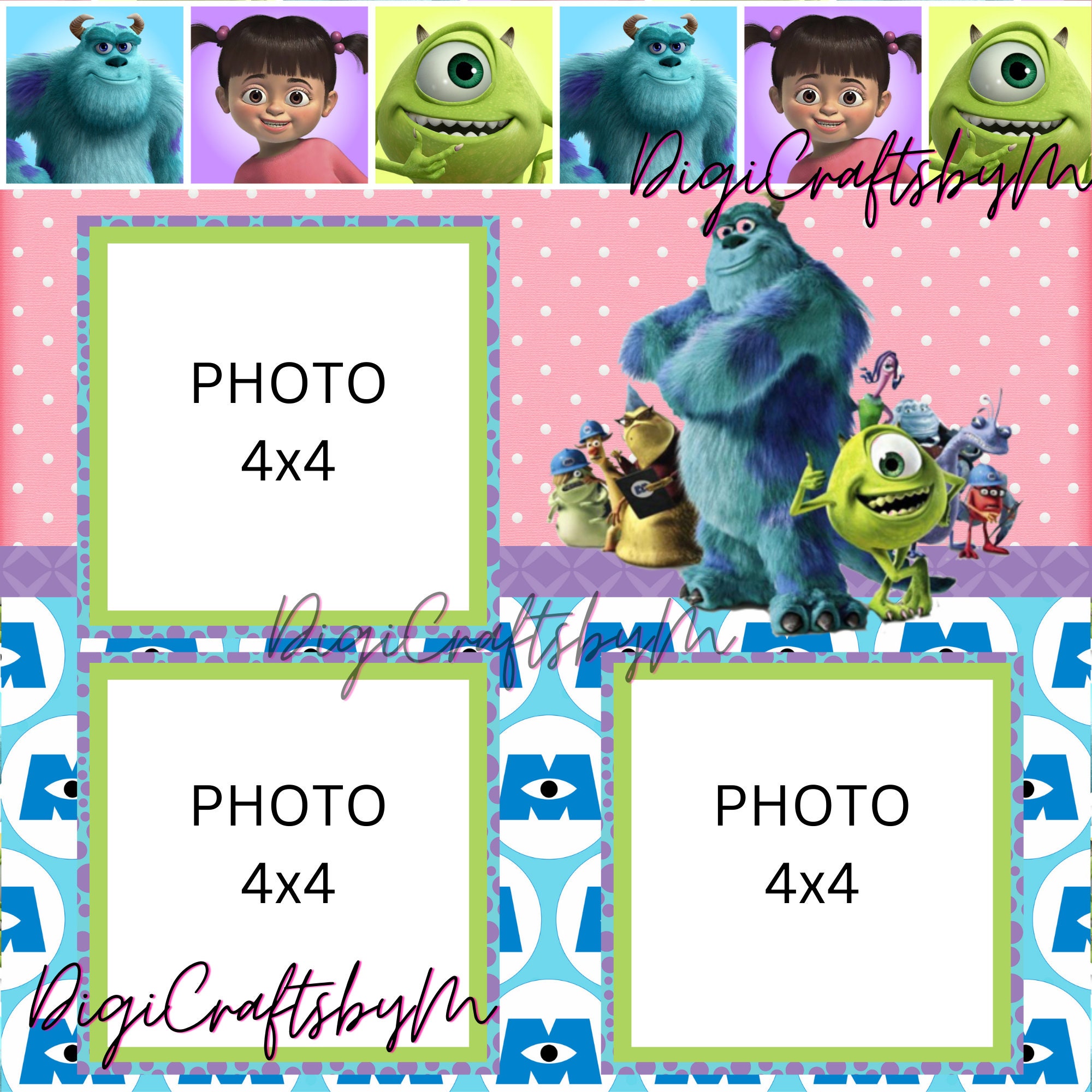 Monsters Digital Download Scrapbook Pages, Boo Scrapbook Pages - Etsy