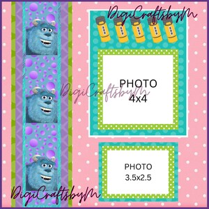 Monsters Digital Download Scrapbook Pages, Boo Scrapbook Pages - Etsy