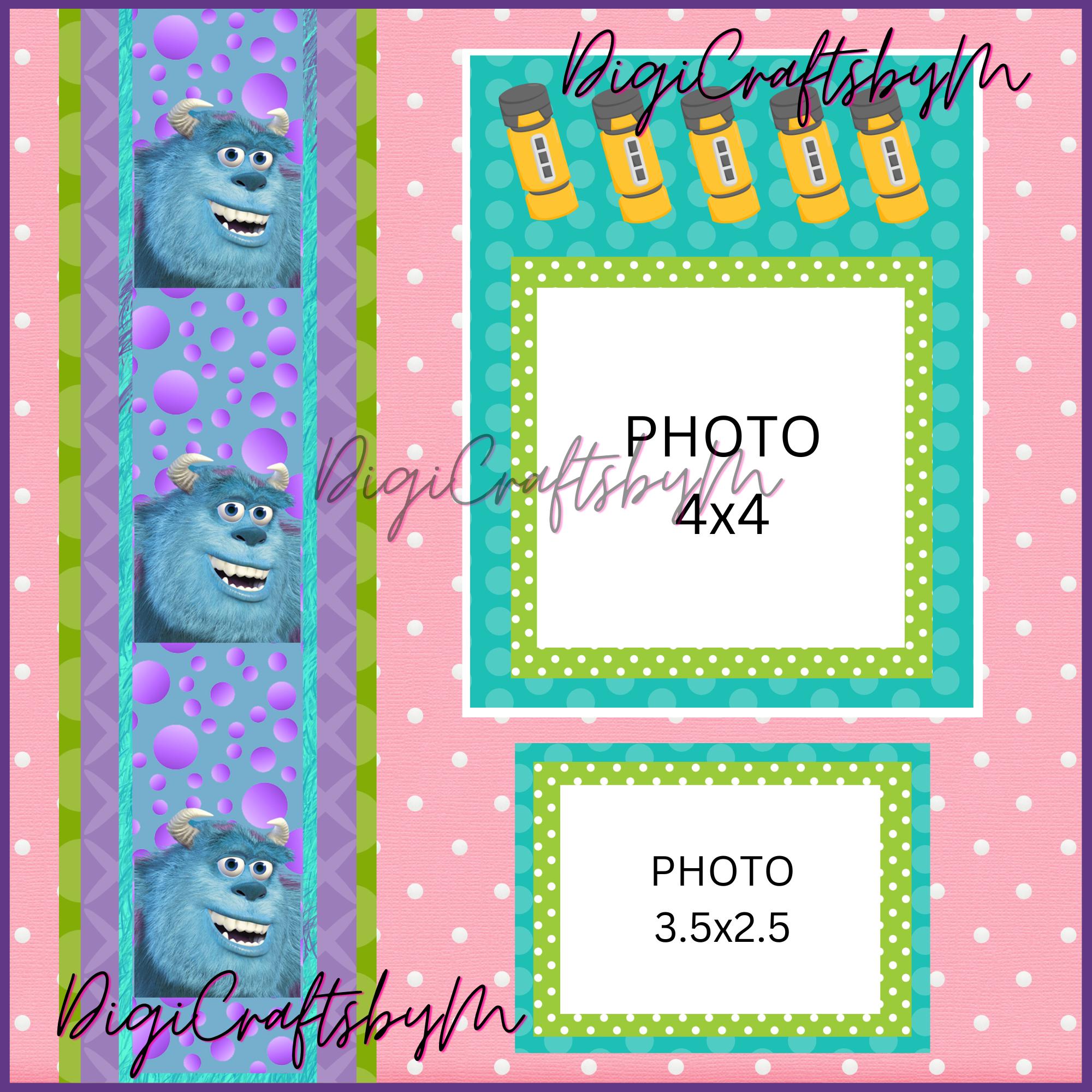 Monsters Digital Download Scrapbook Pages, Boo Scrapbook Pages - Etsy