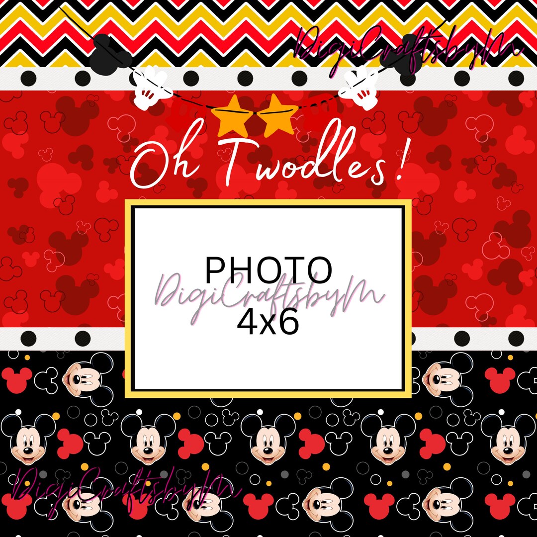 Mickey Mouse 2nd Birthday Digital Download Scrapbook Paper - Etsy
