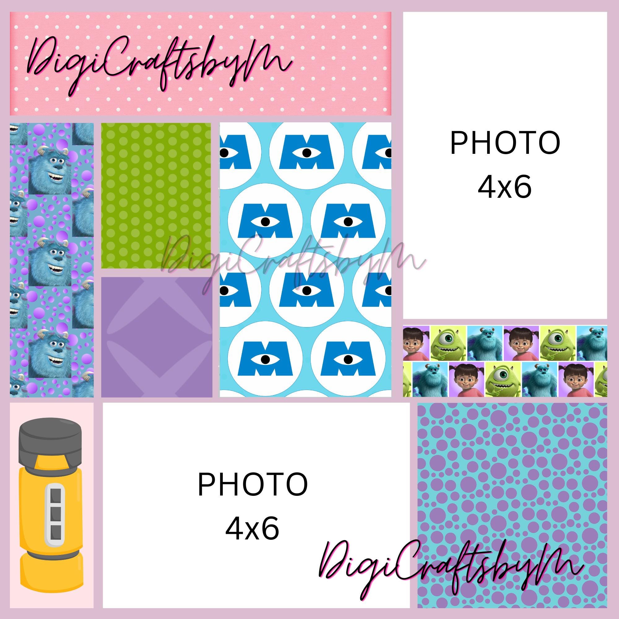 Monsters Digital Download Scrapbook Pages, Boo Scrapbook Pages - Etsy