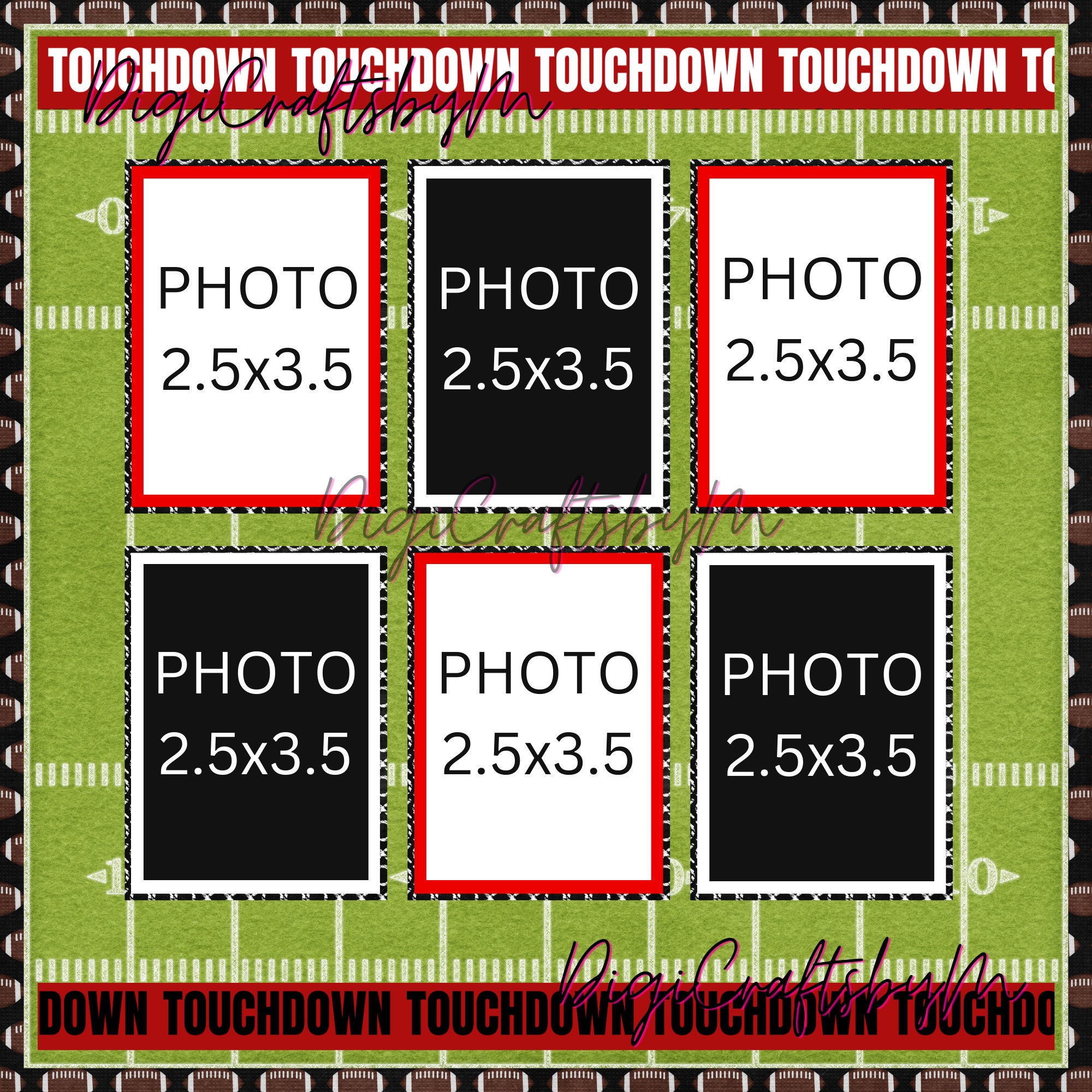Black&red Football Digital Download Scrapbook Pages **DIGITAL ITEM** - Etsy