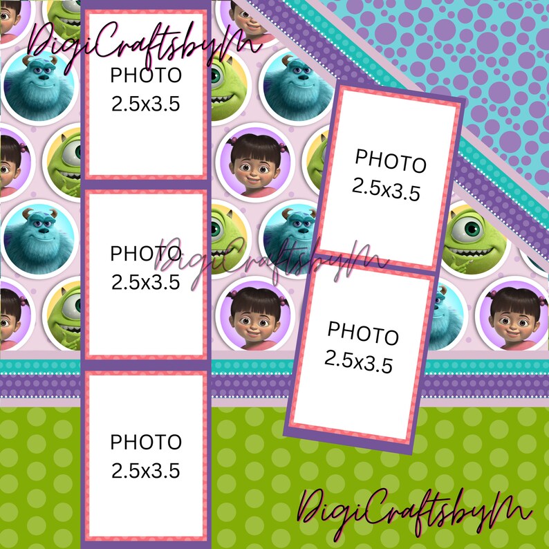 Monsters Digital Download Scrapbook Pages, Boo Scrapbook Pages - Etsy