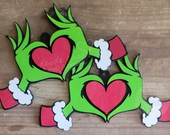 The Grinch Hand Holding Christmas Ornament Flexible Refrigerator Magnet - Etsy