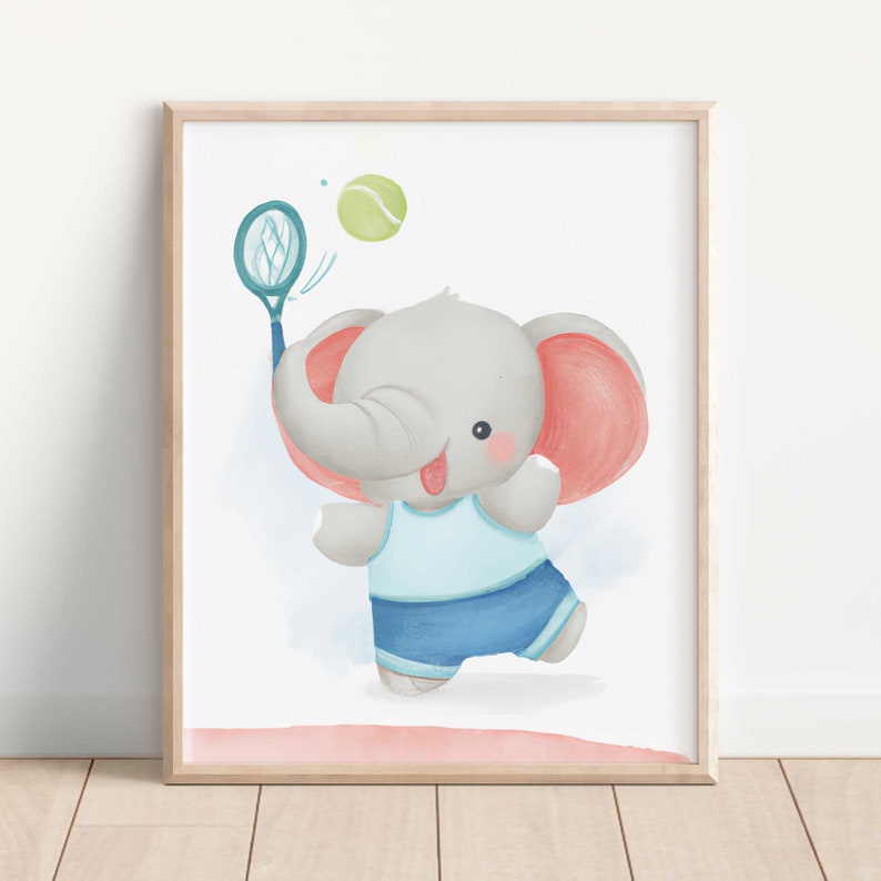 Animals Playing Sports Prints, Safari Nursery Decor, Set of 3 - Etsy