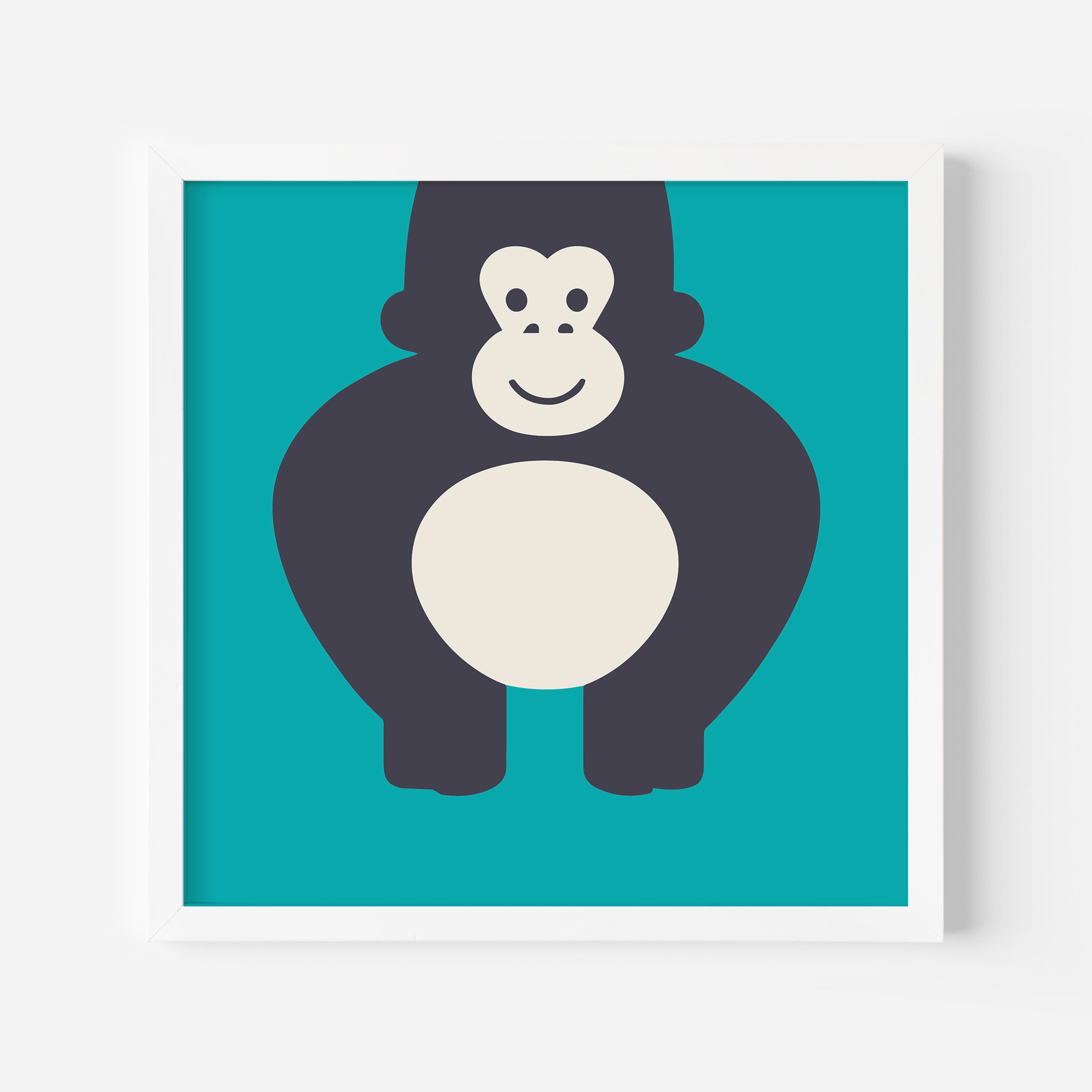 Gorilla Nursery Print, Jungle Theme Nursery Decor, Kids Room, Playroom ...