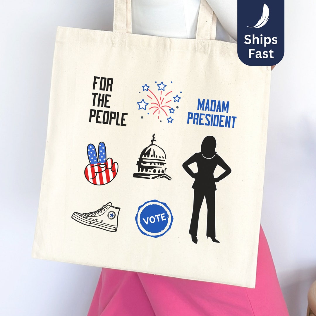 President Kamala Harris Tote, Madam President Tote, Gift for Harris ...