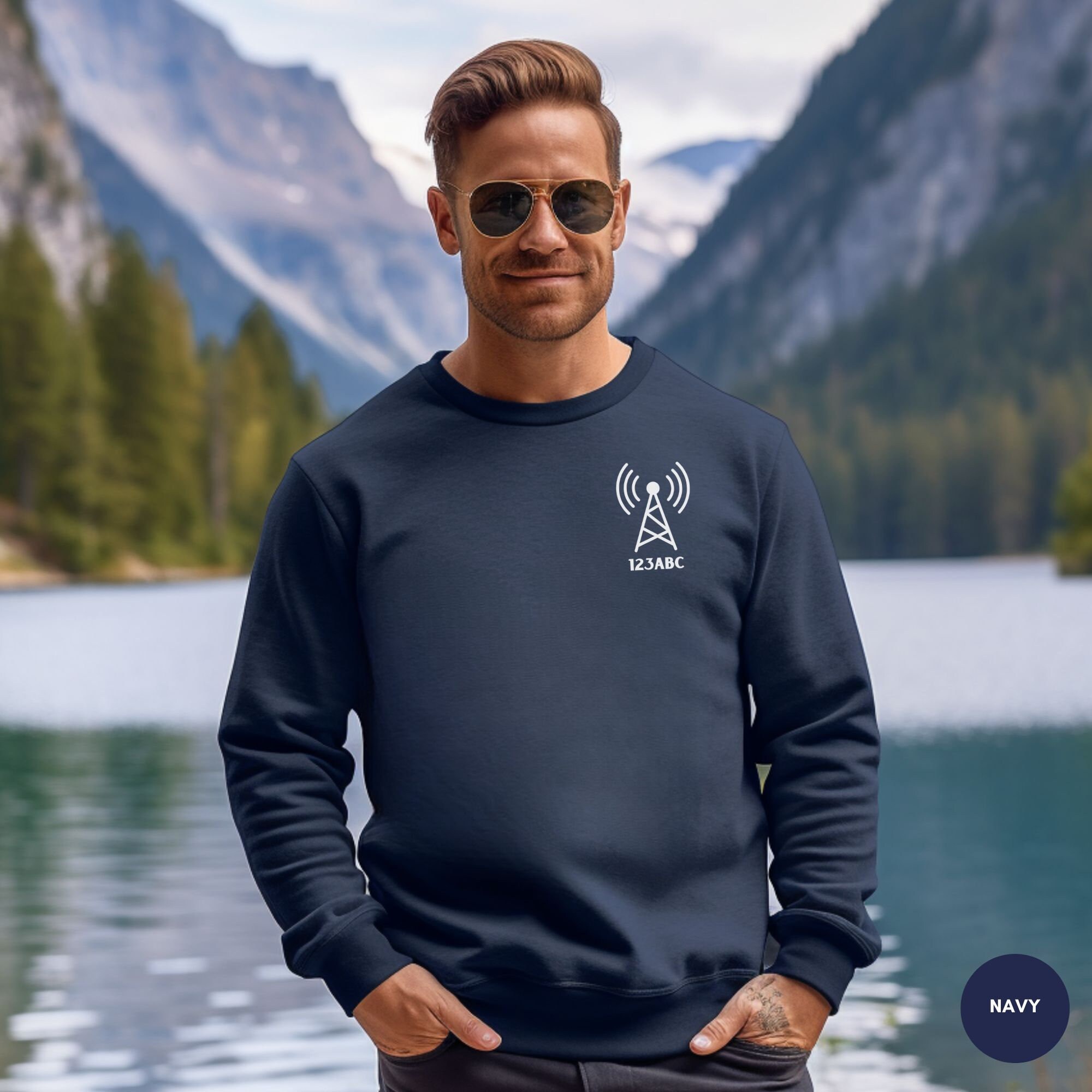 Custom HAM Radio Crewneck Sweatshirt, Personalized Amateur Radio ...