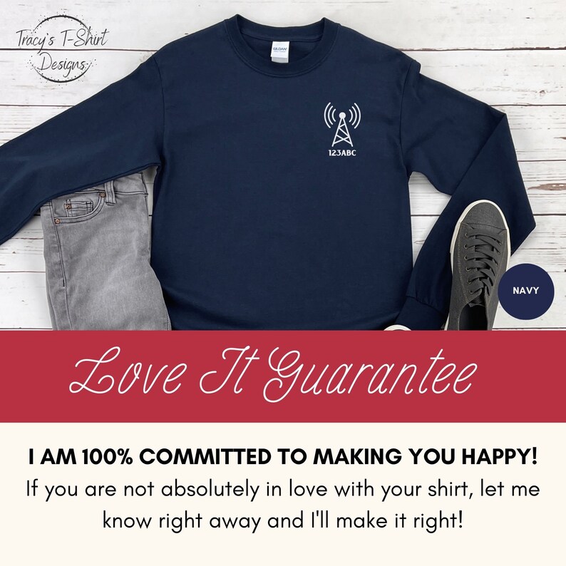 Custom HAM Radio Long Sleeve Shirt, Personalized Amateur Radio Operator ...