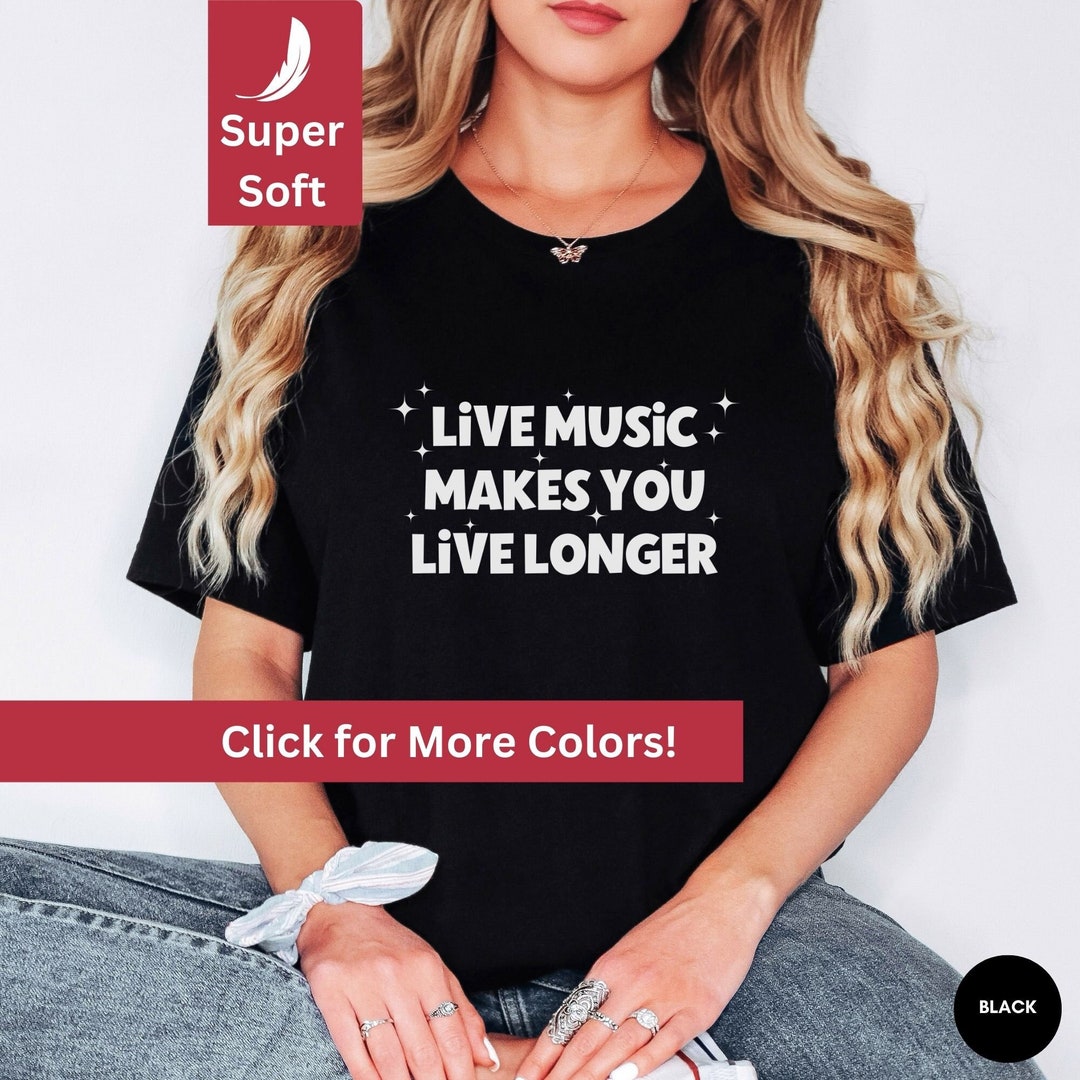 Live Music Lover T-shirt, Music Festival Shirt, Musician Tee Gift, Gift ...