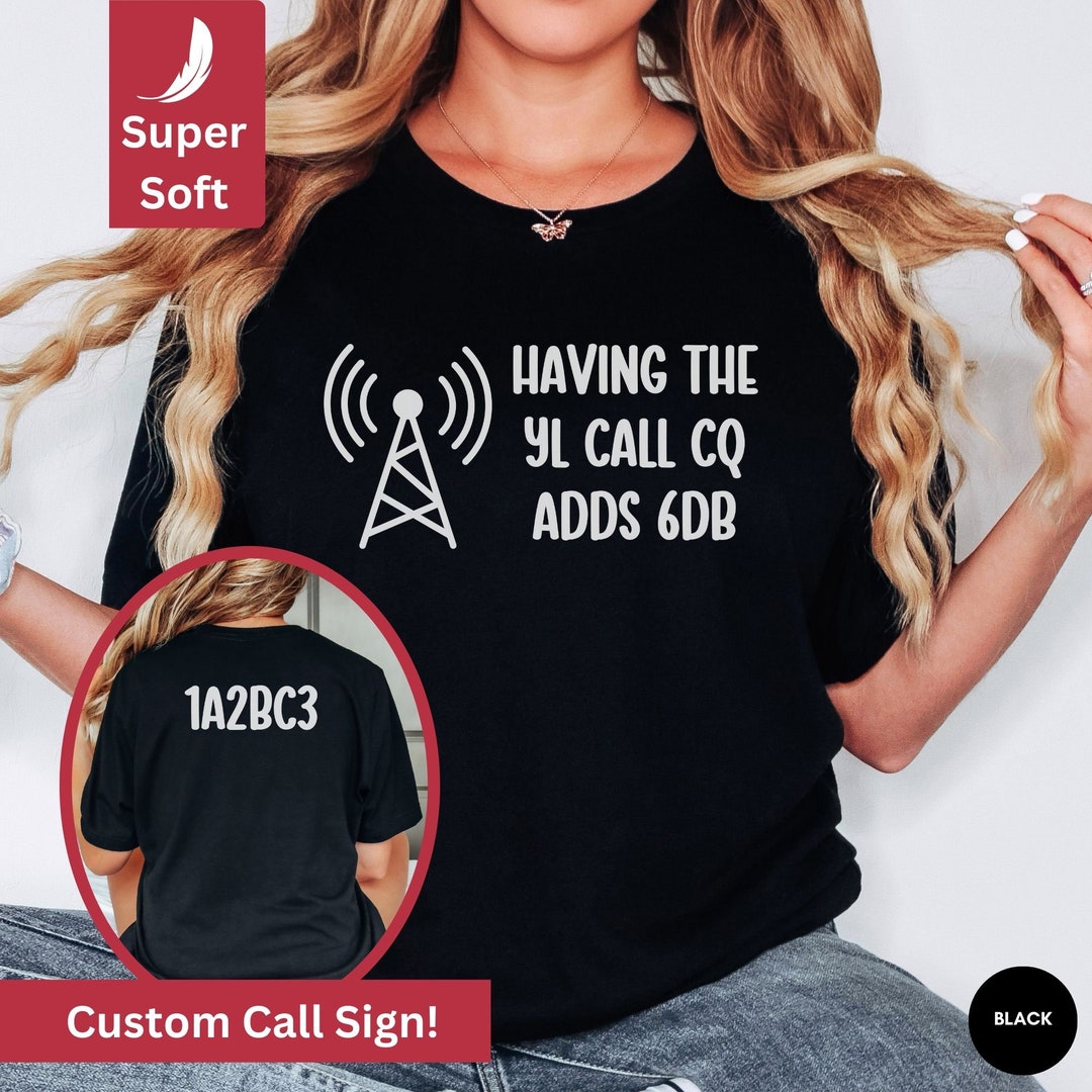 Custom HAM Radio Shirt for Women, Gift for Female Amateur Radio ...