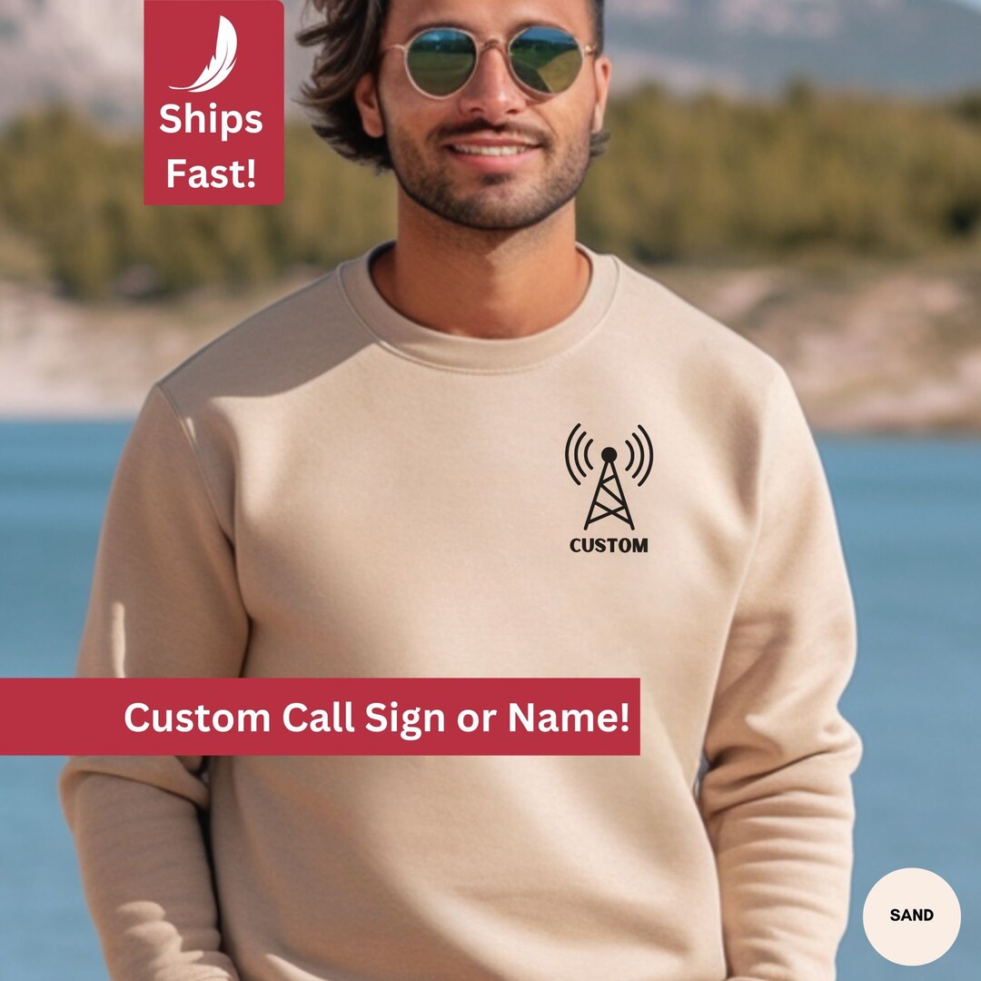 Custom HAM Radio Crewneck Sweatshirt, Personalized Amateur Radio ...