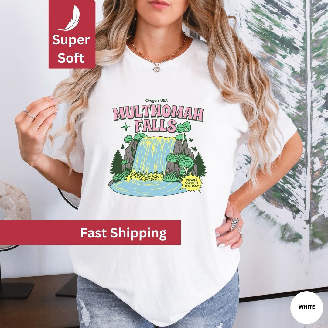 Multnomah Falls Shirt Oregon Souvenir T-shirt Waterfall Tee Columbia ...