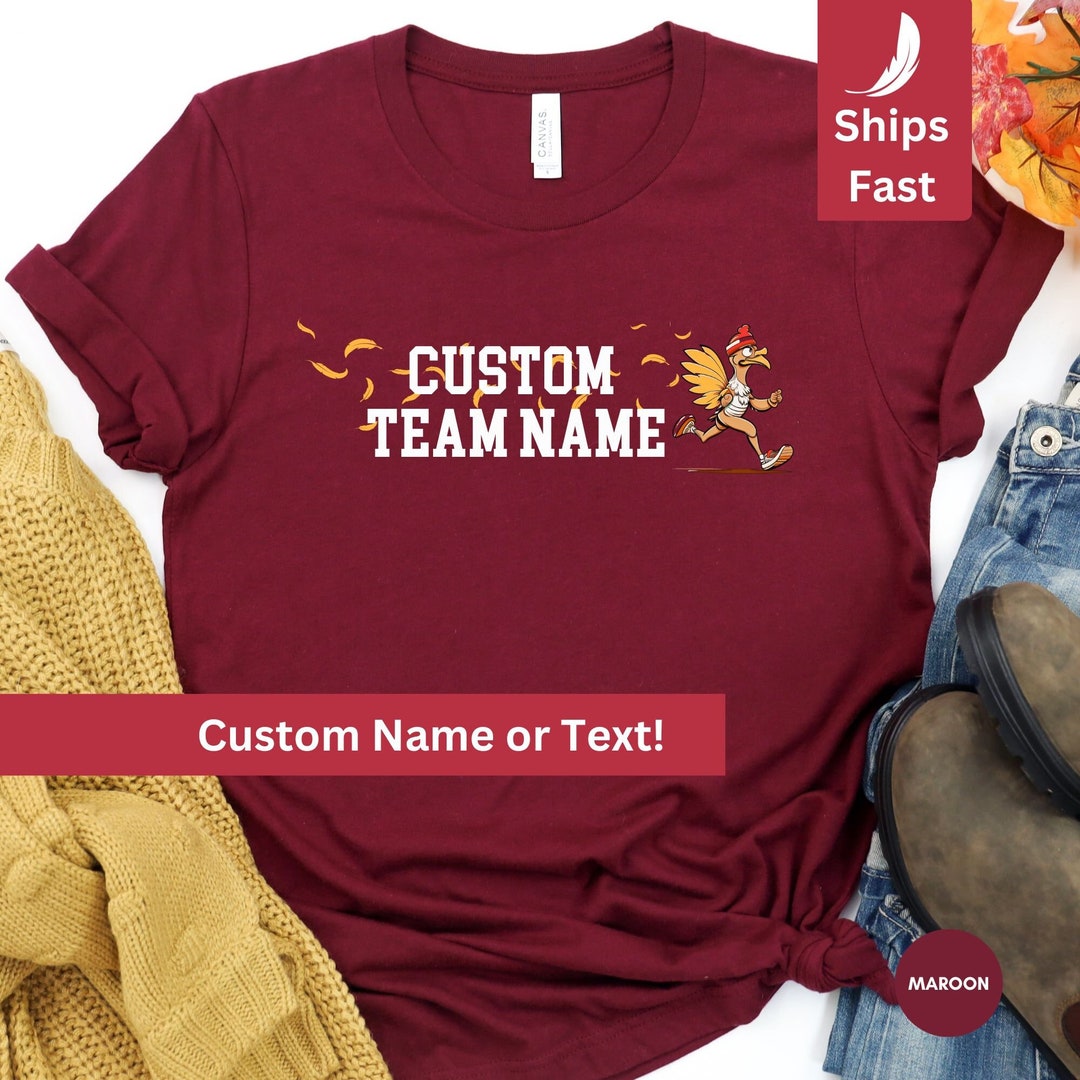 Custom Turkey Trot Shirt, Thanksgiving Group Run T-shirt, Personalized ...