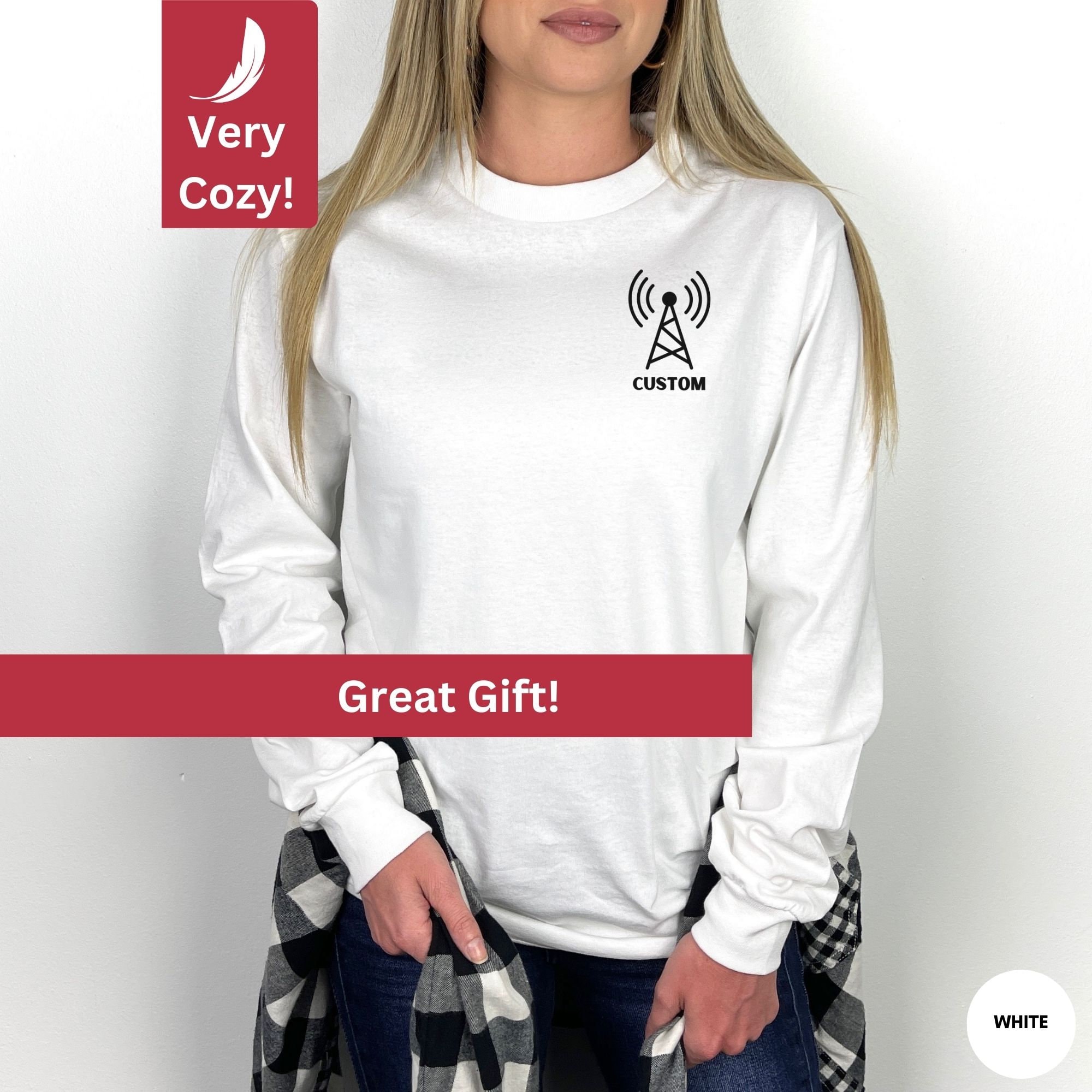 Custom HAM Radio Long Sleeve Shirt, Personalized Amateur Radio Operator ...