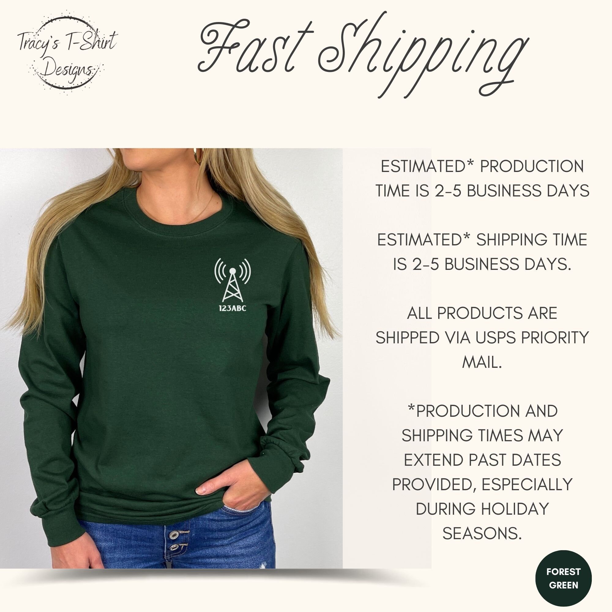 Custom HAM Radio Long Sleeve Shirt, Personalized Amateur Radio Operator ...