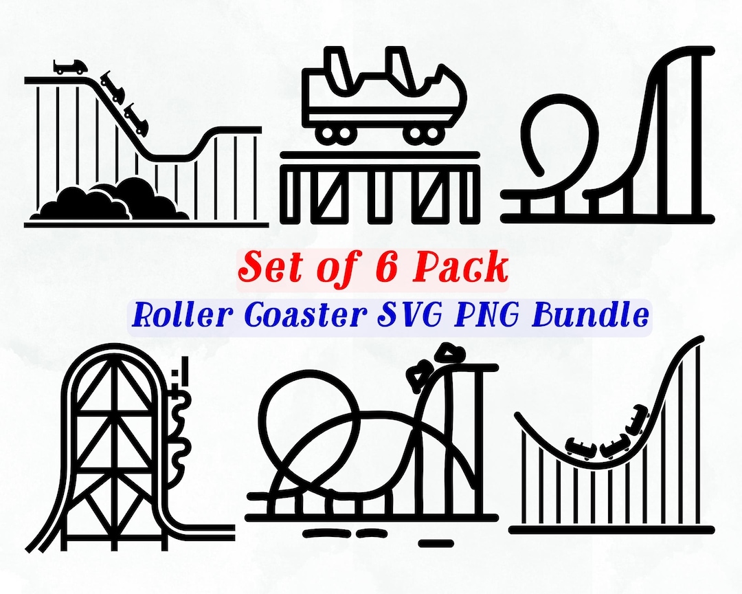 Roller Coaster SVG PNG Instant Download, Coaster Svg, Amusement Park ...