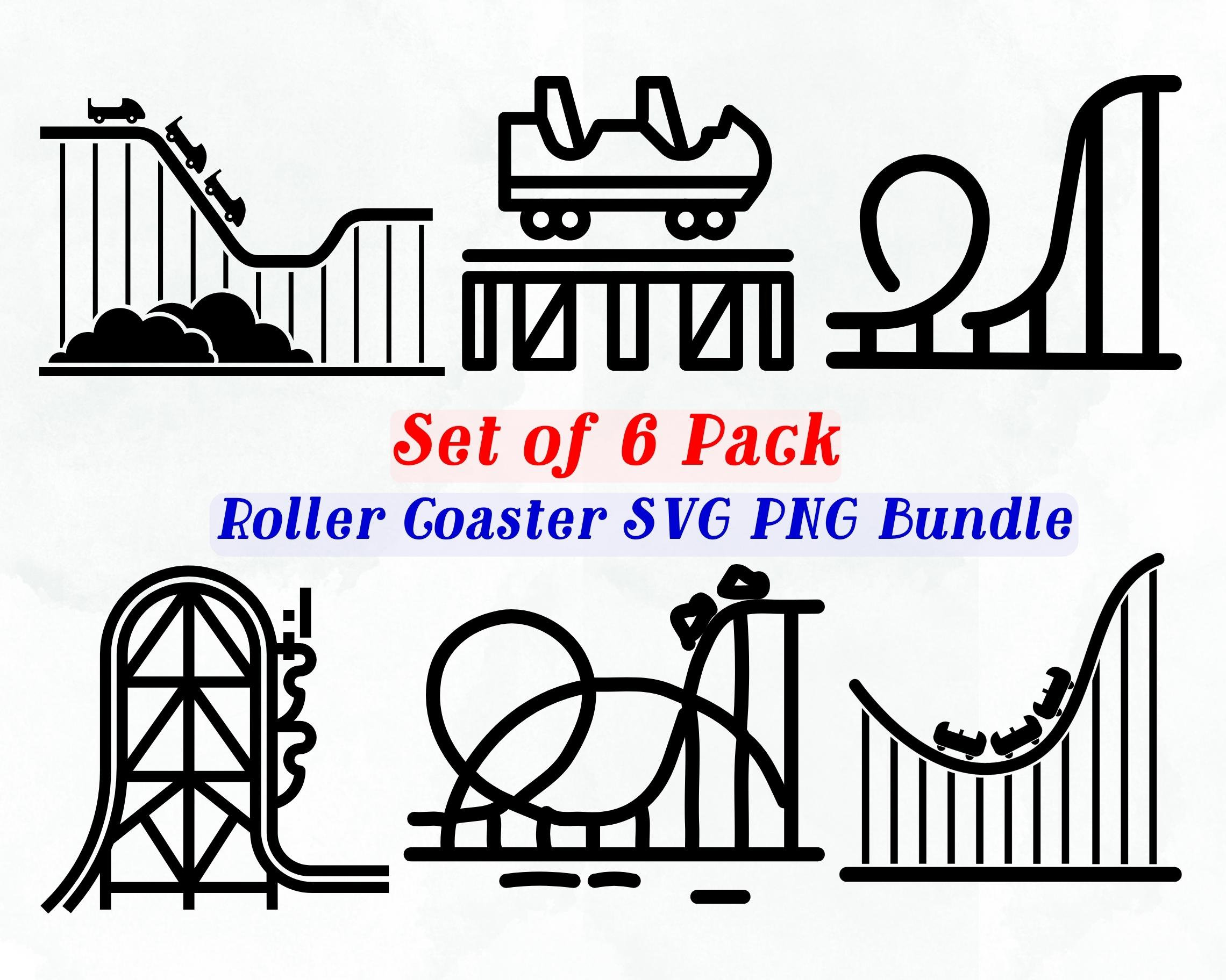 Roller Coaster SVG PNG Instant Download, Coaster Svg, Amusement Park ...