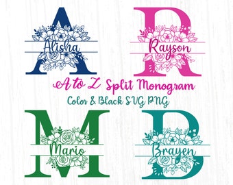 Letter S Split Monogram SVG Digital Download - Etsy