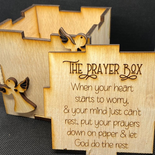 Prayer Baptism Personalized Box Custom Name Box Memory Box - Etsy