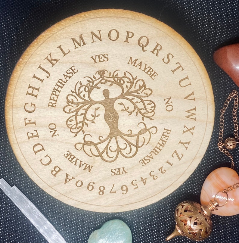 Wooden Pendulum Board and Spirit Board , Witchcraft Divination Tools ...