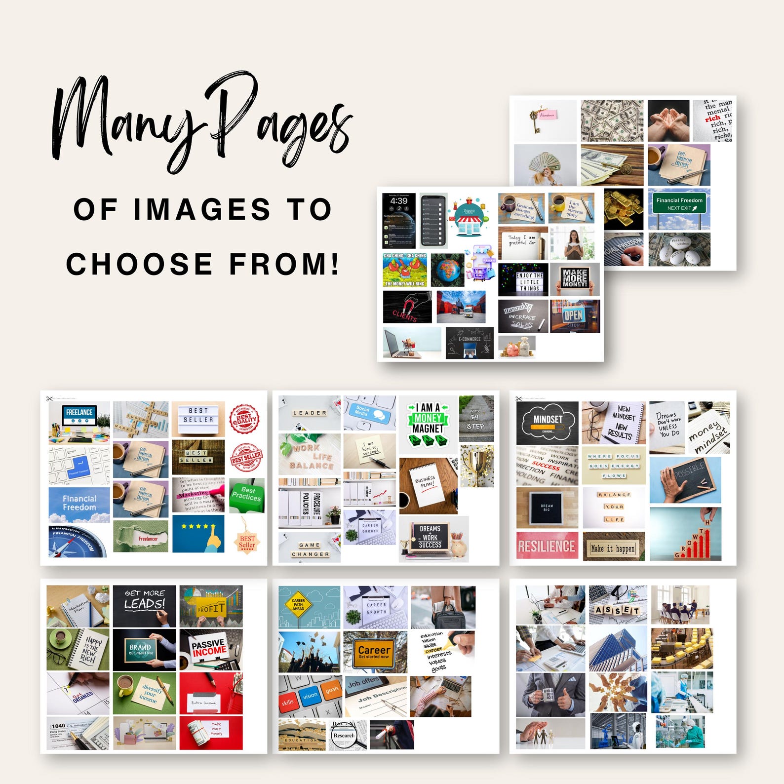 Entrepreneur Vision Board Kit Business Vision Board Template Business ...