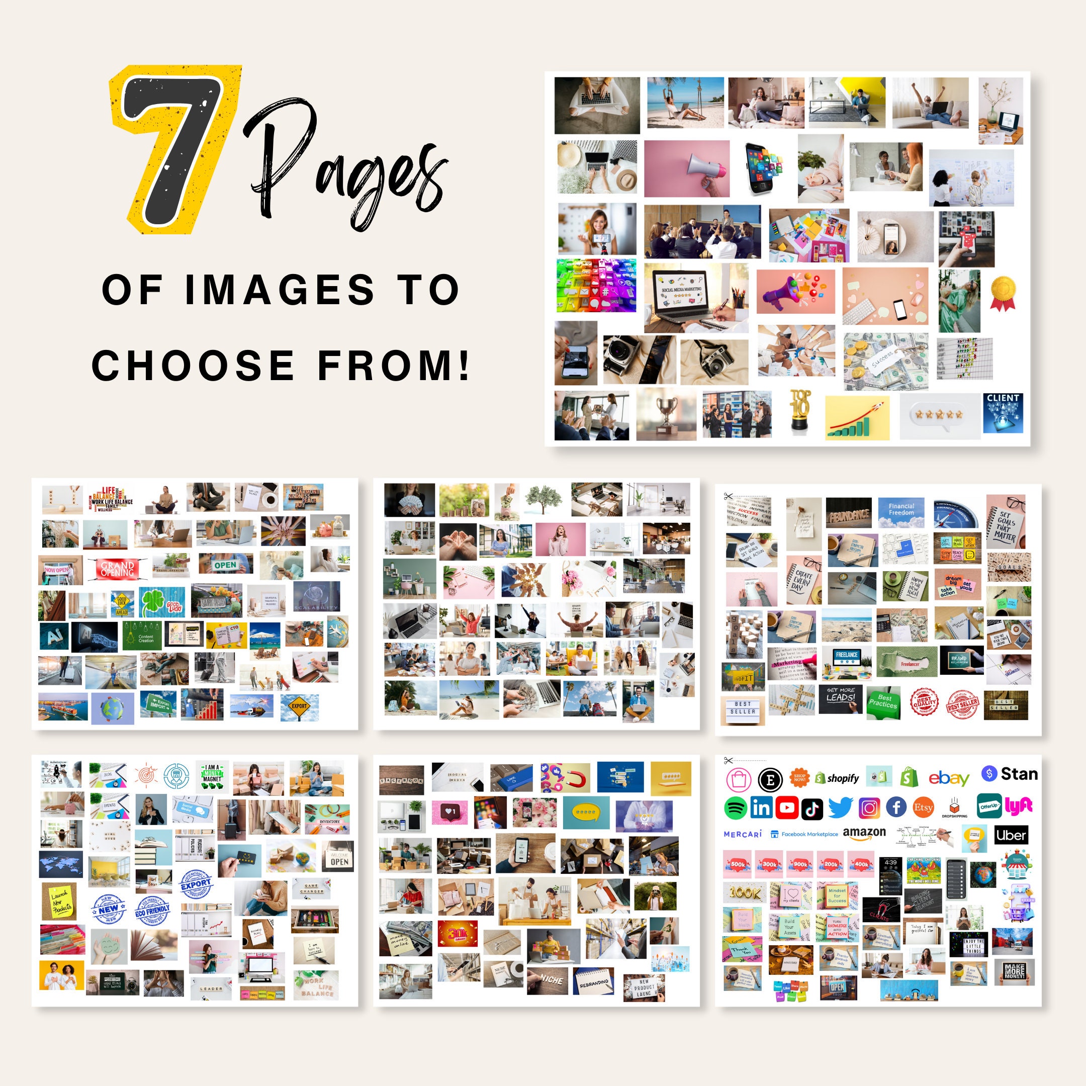 Business Vision Board Kit Vision Board Kit Business Vision Board Bundle ...