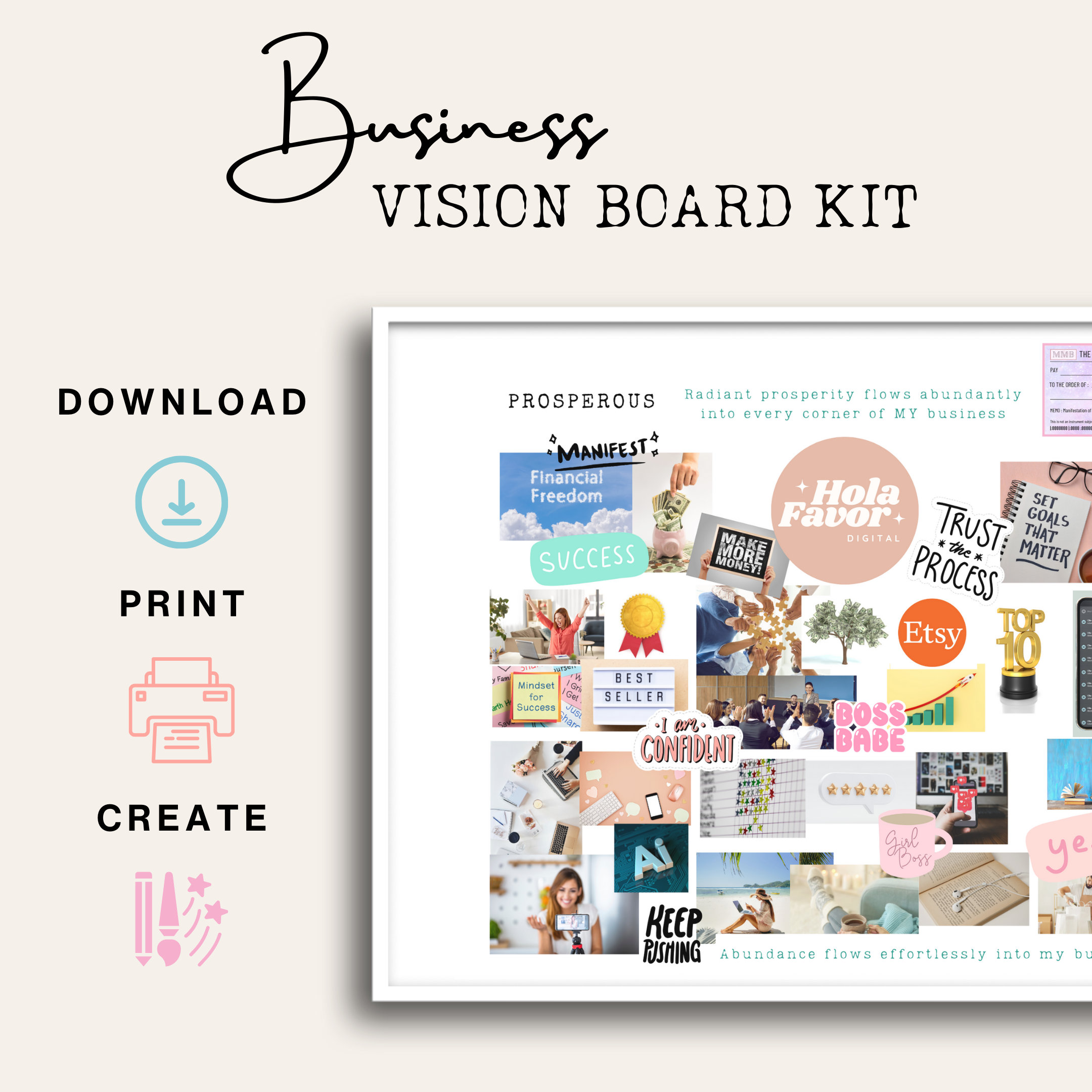 Business Vision Board Kit Vision Board Kit Business Vision Board Bundle ...