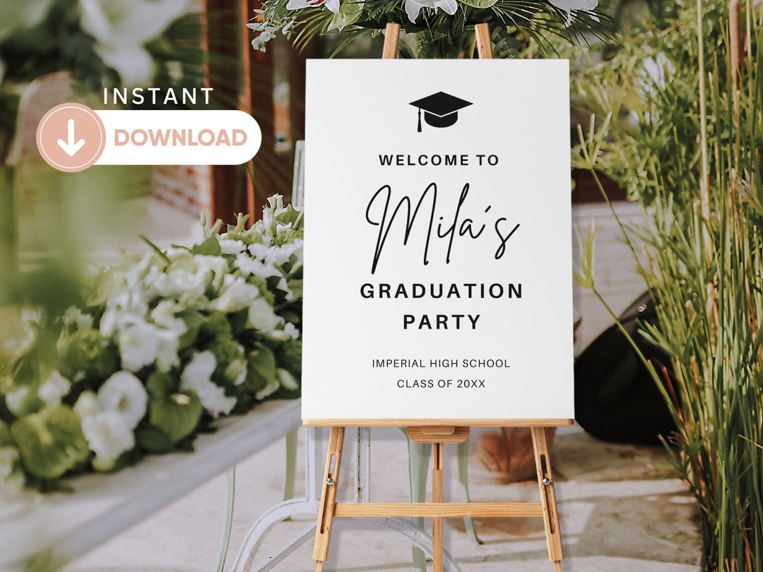 Graduation Welcome Sign Graduation Sign Graduation Party Welcome Sign ...