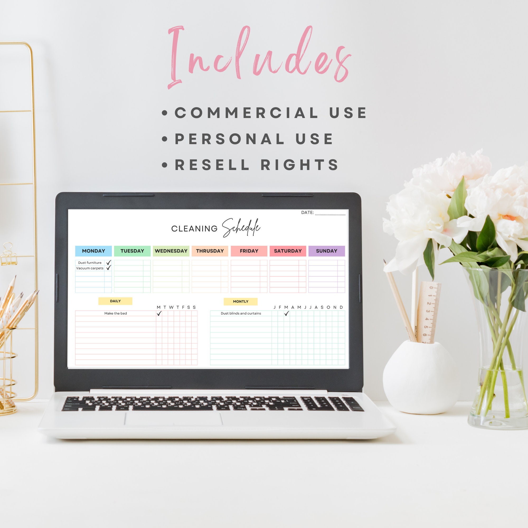 PLR Kids Chore Schedule, Plr Kids Cleaning Checklist, PLR Family Chore ...