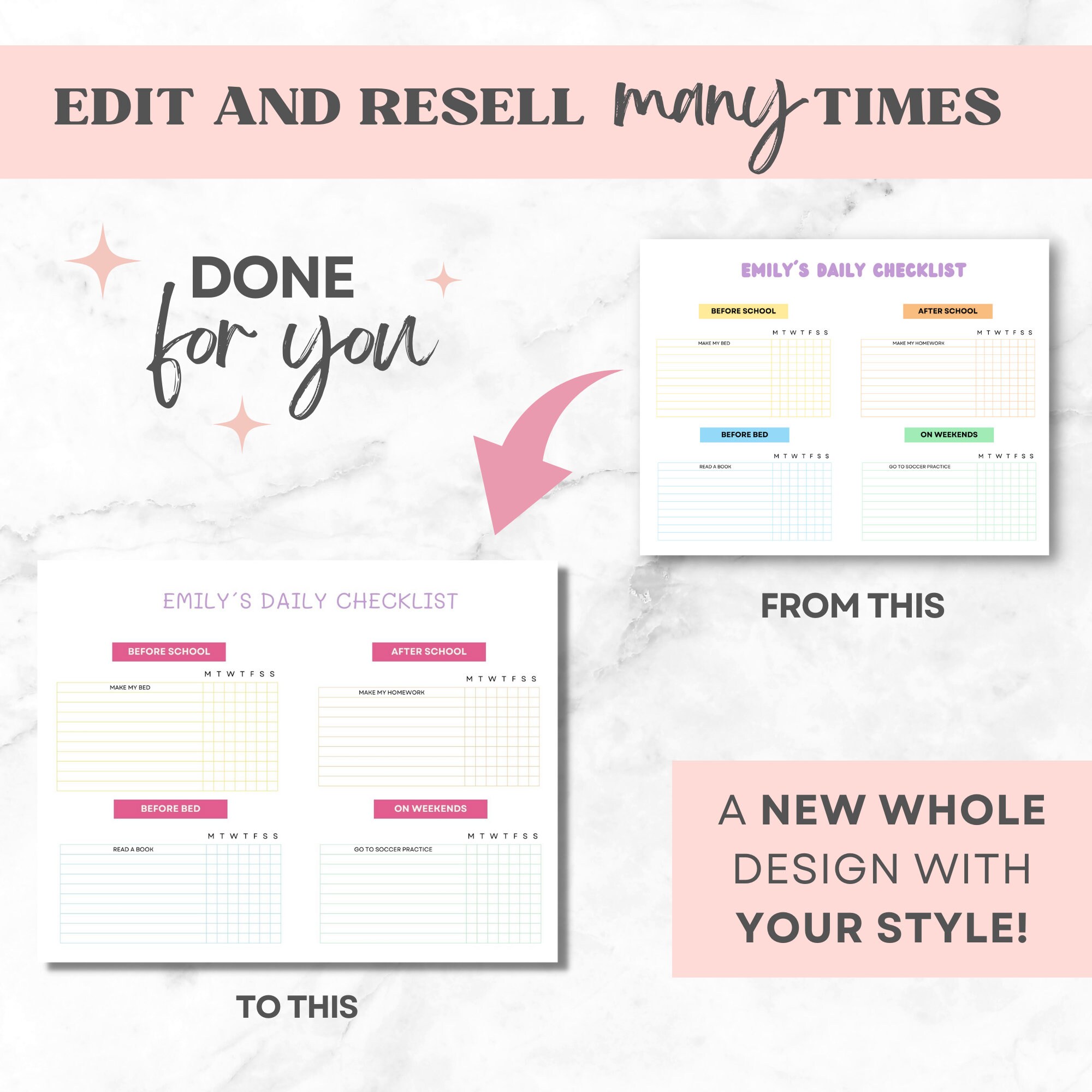 PLR Kids Chore Schedule, Plr Kids Cleaning Checklist, PLR Family Chore ...