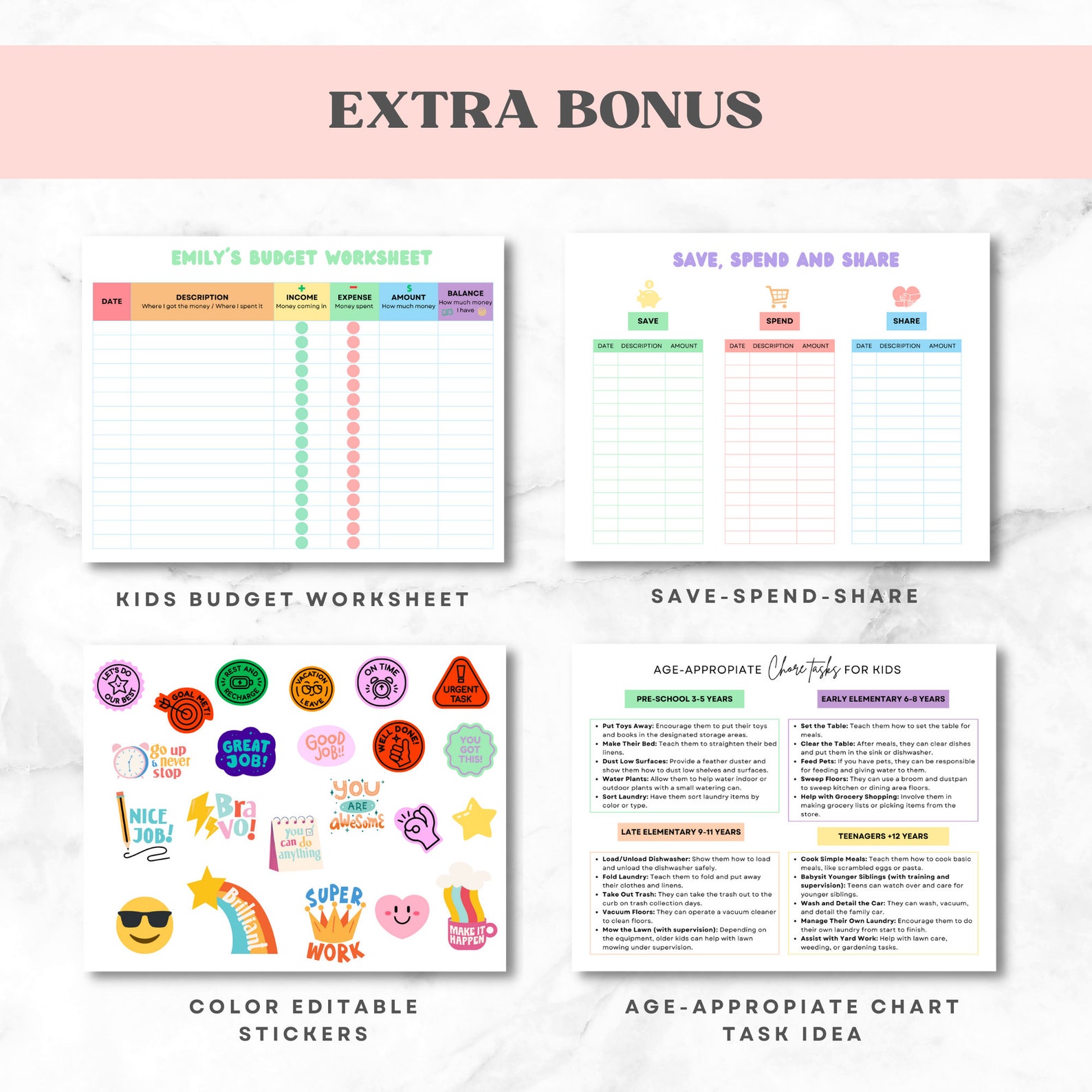 PLR Kids Chore Schedule, Plr Kids Cleaning Checklist, PLR Family Chore ...