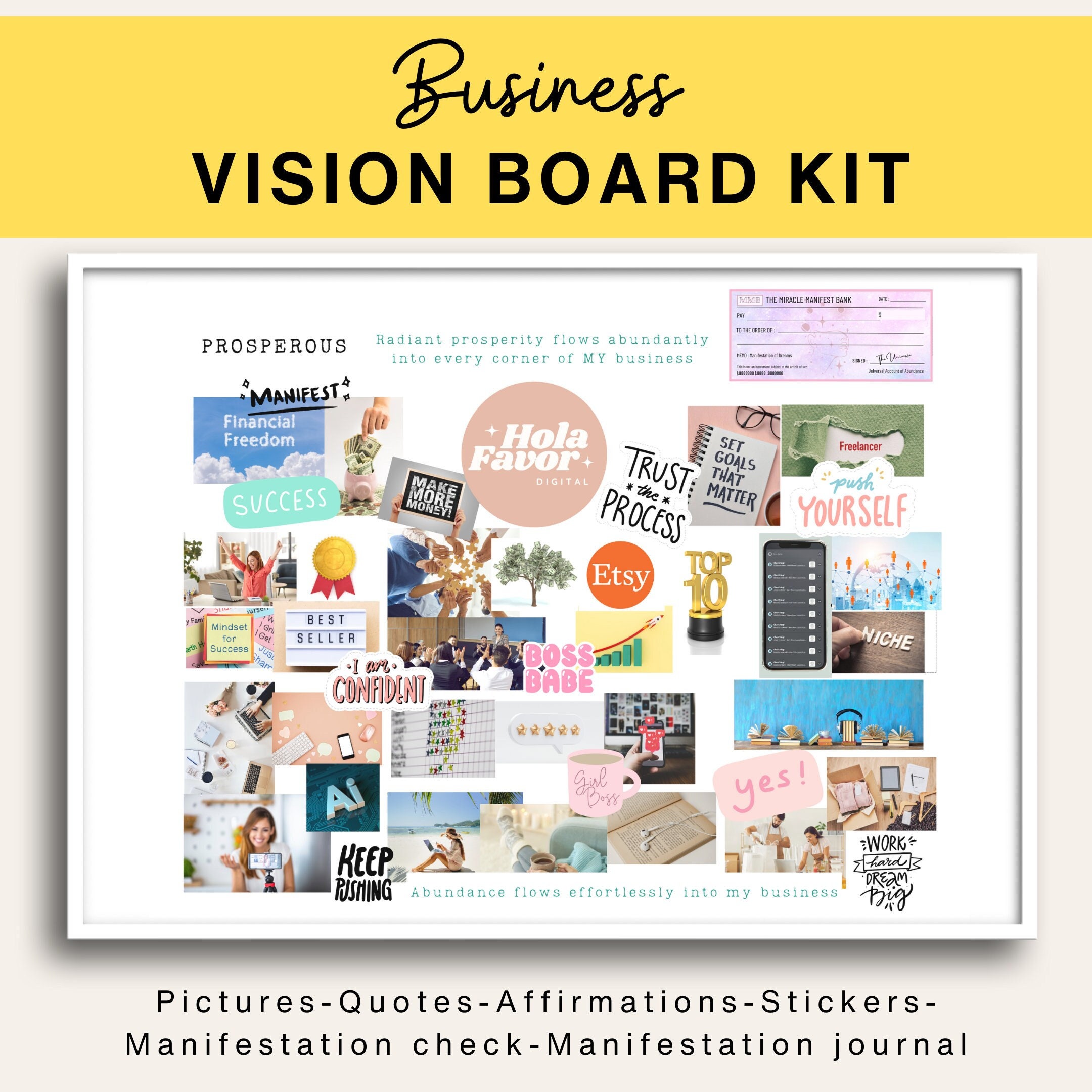 Business Vision Board Kit - Vision Board Kit - Business Vision Board ...