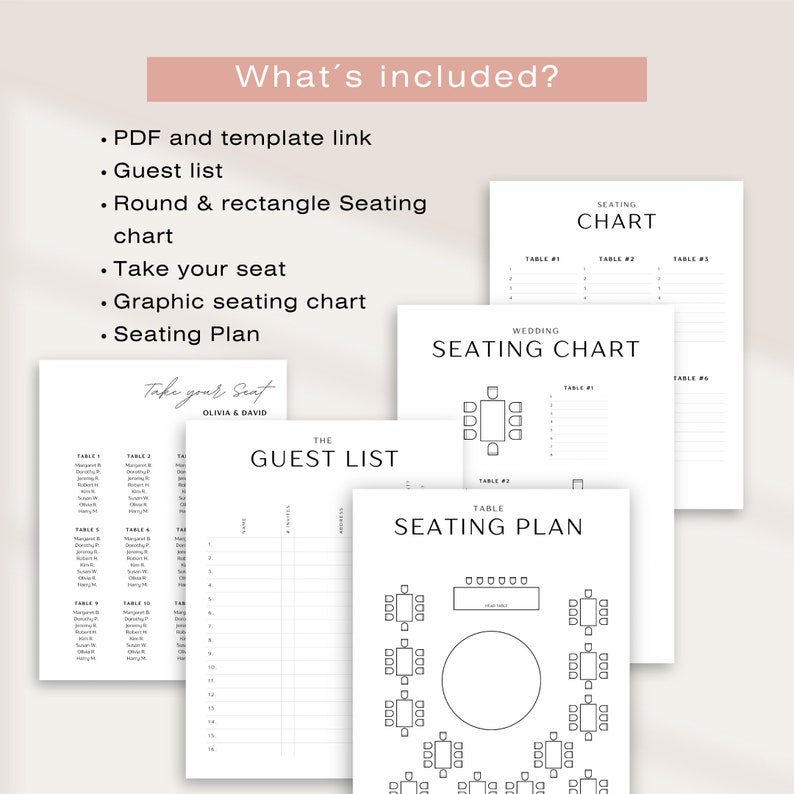 Guest List Planner Customizable Guest List Chart for Events Guest List ...