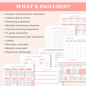 Coquette Cleaning Checklist, Adult Cleaning Checklist, Family Chore ...
