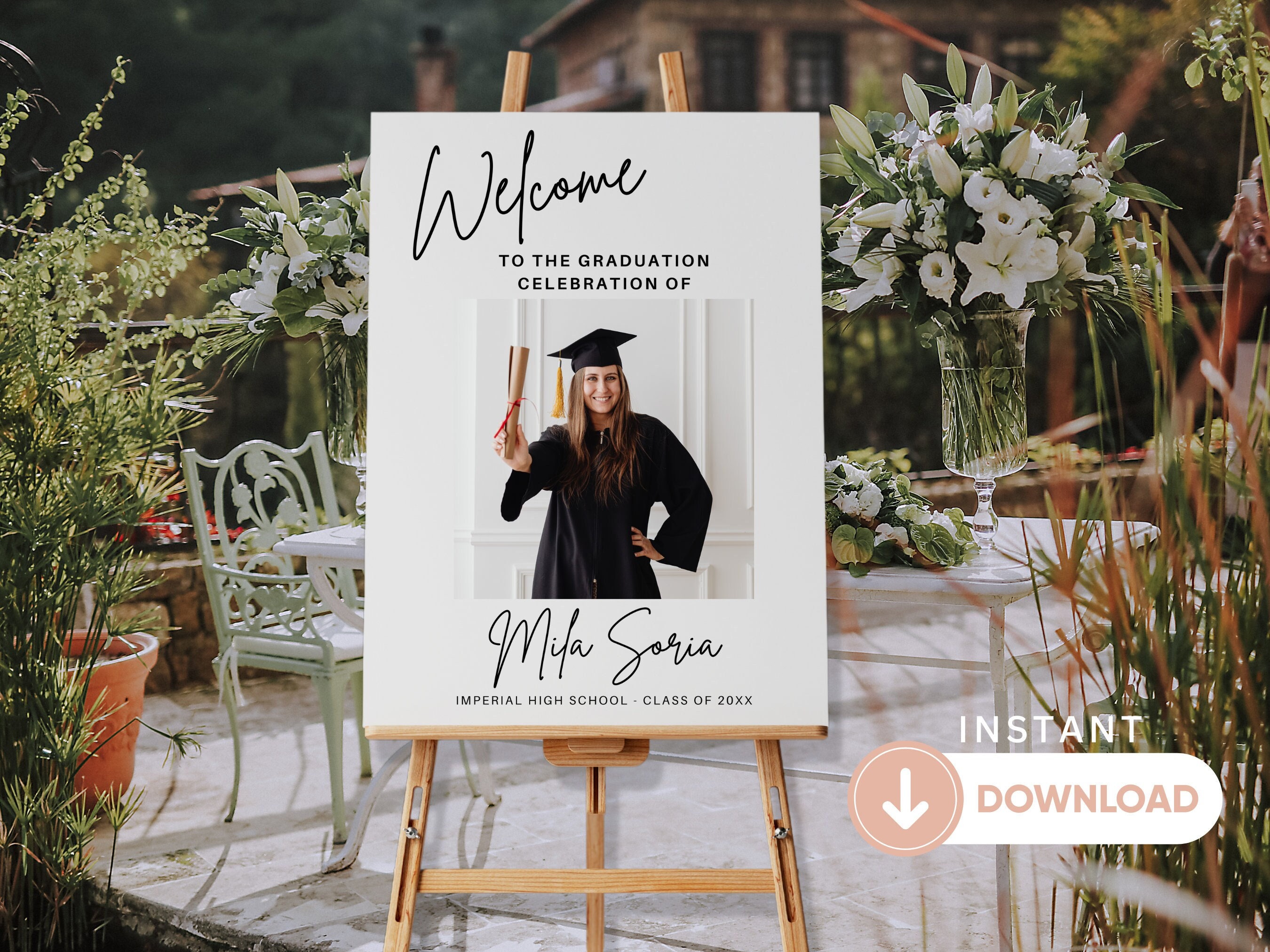 Graduation Welcome Sign. Minimalist Welcome Sign. Graduation Sign ...