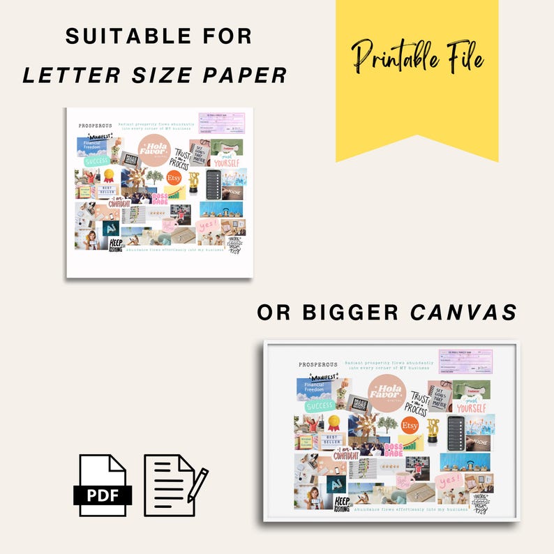 Entrepreneur Vision Board Kit Business Vision Board Template Business ...