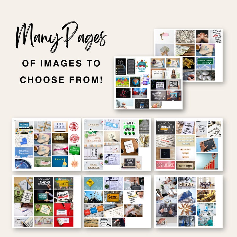 Vision Board for Entrepreneurs Printable Kit Digital Vision Board Kit ...
