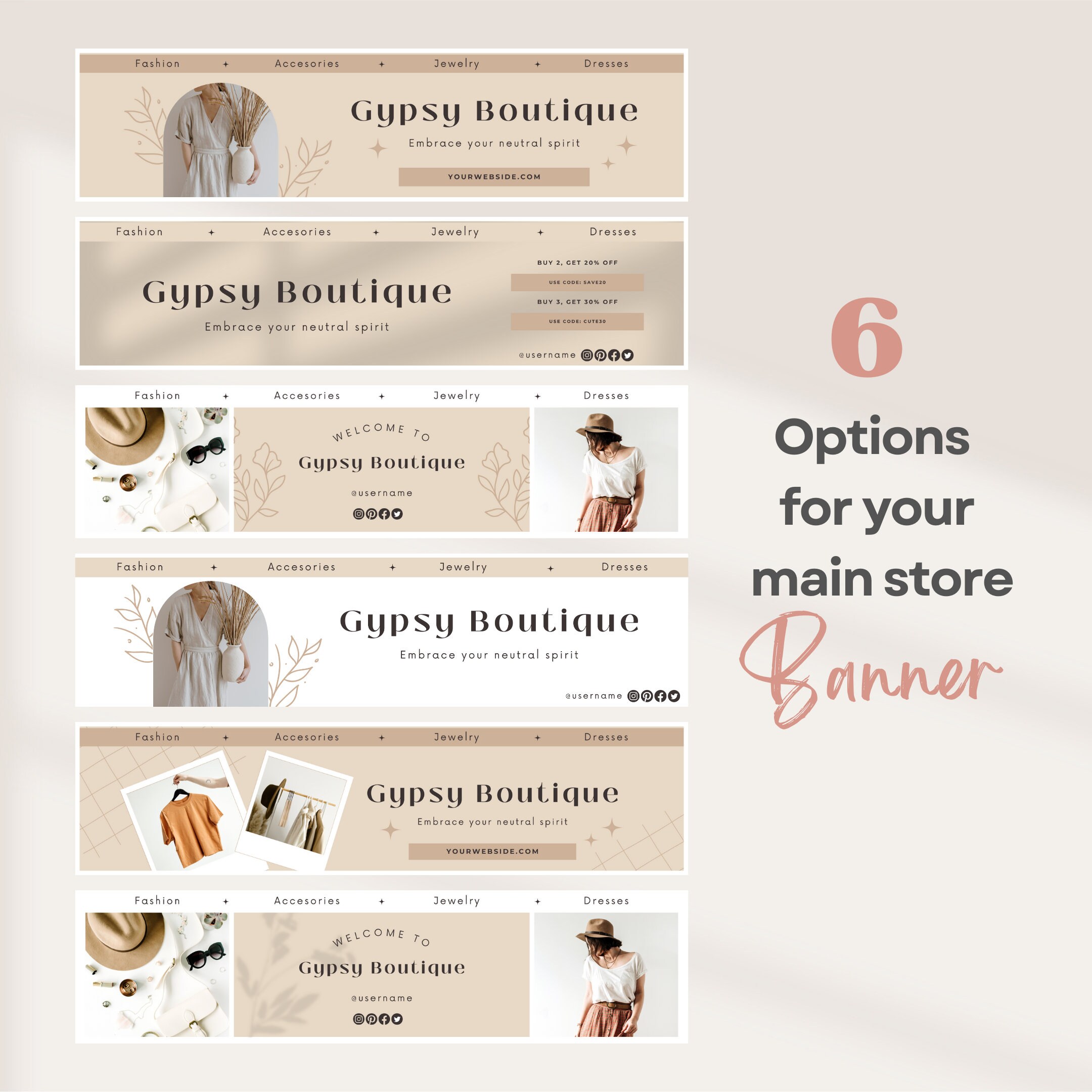 Etsy Shop Banner Kit Minimalist Etsy Shop Kit Etsy Banner - Etsy
