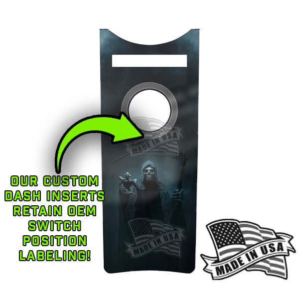 Skull Skeleton Grim Reaper Reaching | Dash Insert Fits Harley Davidson ...