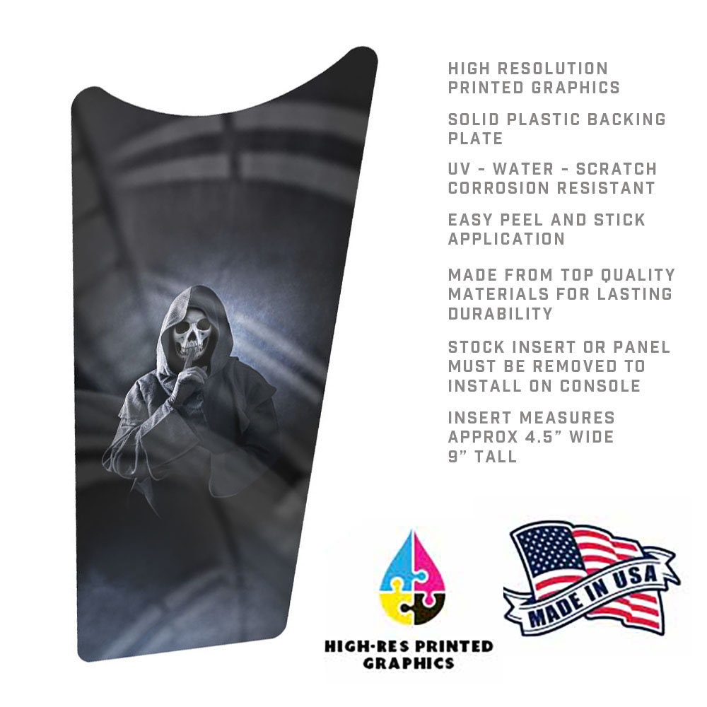 Skull Grim Reaper Shuush Finger Dash Insert Fits Harley Davidson ...