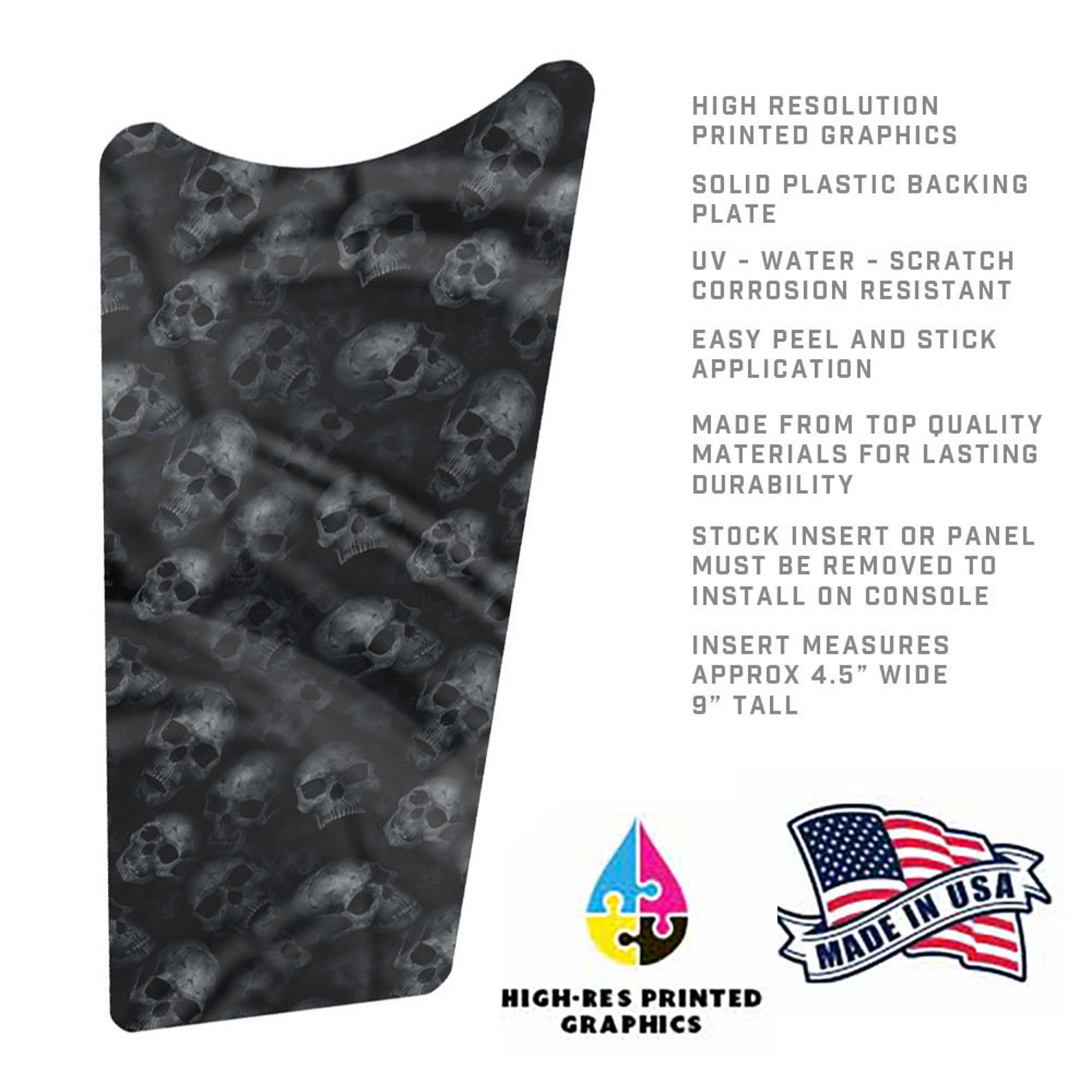 Ghost Skeleton Skull Pile | Dash Insert Fits Harley Davidson Touring ...