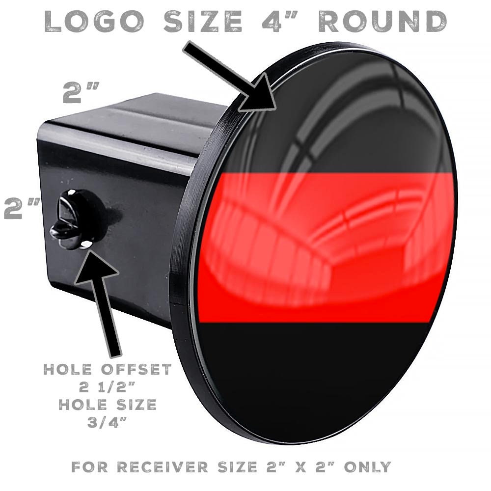 Black ABS 4" Round Towing Trailer Hitch Cover Tube Plug Insert Fits 2 ...