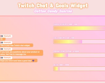 Baby Powder Chat and Goal Widget for Stream Twitch - Etsy