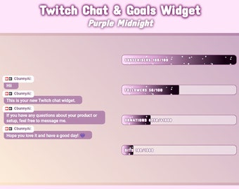Custom Cute Heart Chat and Goals Widgets for Twitch / Animated Stream ...