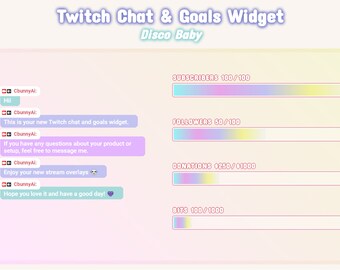 Baby Powder Chat and Goal Widget for Stream Twitch - Etsy