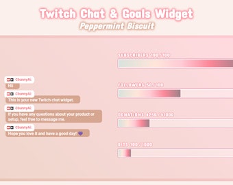 Animated Black Snow Chat and Goal Widget for Stream Twitch - Etsy