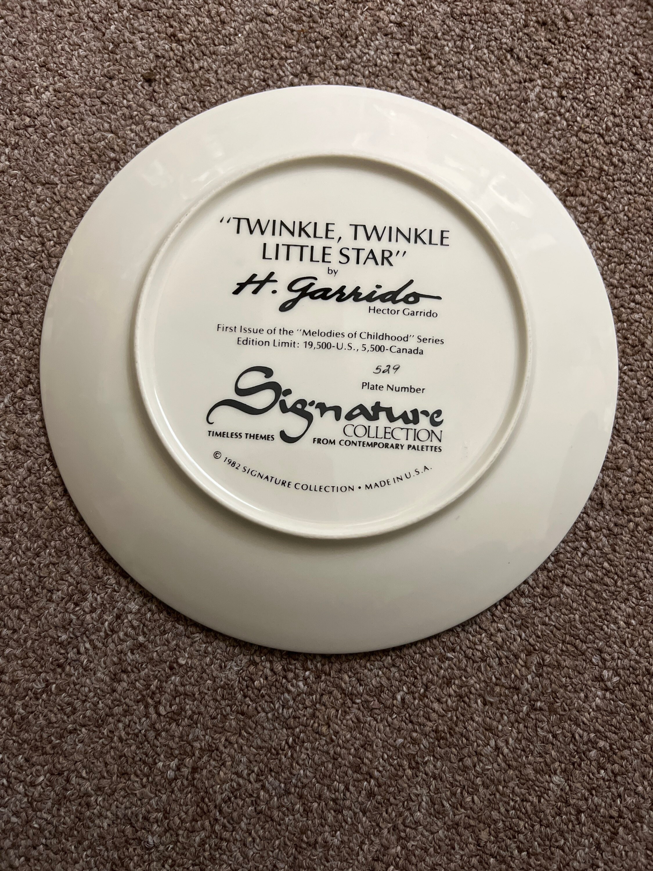 1982 Signature Collection twinkle Twinkle Little Star by Hector Garrido First Issue - Etsy